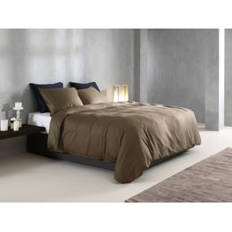 Bettw&auml;sche ZO HOME, beige, Mako-Satin, Obermaterial: 100% Baumwolle, Bettw&auml;sche, "Zohome Baumwolle Mako-Satin Bettw&auml;sche Satinado", Bettw&auml;sche aus