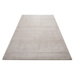 Teppich, B:80cm H:8mm L:300cmcreme beige, WECON HOME BASICS, Polyester, Wohnzimmer, Teppiche, "Emma", Kurzflorteppich, handgewebt, einfarbig, modern,