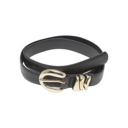 Urban Classics Damen Synthetikg&uuml;rtel "Urban Classics Chunky Multiple Loop Synthetic Leather Belt"schwarz, gold, Gr. L, 100% Polyurethan, G&uuml;rtel