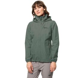 Jack Wolfskin Damen Regenjacke "STORMY POINT 2L JKT W", gr&uuml;n, Gr. XL, Obermaterial: 100% Polyester. Netzfutter: 100% Polyester, Jacken, Wasserdicht,