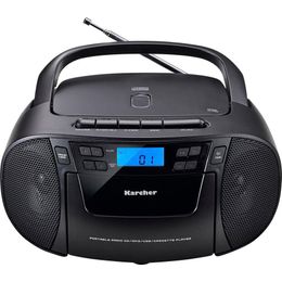 K&auml;rcher KARCHER Boombox "RR 5045", B:23cm H:12cm T:21,6cm, schwarz, Radios, CD-Player, Kassettenplayer, Kopfh&ouml;reranschluss, AUX-Eingang