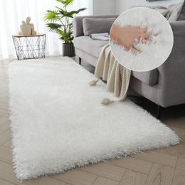 Hochflor-L&auml;ufer OTTO HOME, B:80cm H:78mm L:250cm, wei&szlig;, Kunstfaser, Teppiche, "Micro exclusiv Teppich, sehr hoher Flor, weich durch Mikrofaser",