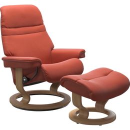Relaxsessel stressless, B:79cm H:103cm T:73cm, braun, Wohnzimmer, Sessel, "Sunrise", mit Classic Base, Gr&ouml;&szlig;e M, Gestell Eiche