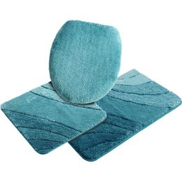 Badematte OTTO HOME, H:20mm, blau, Polyester, Badematten, "Josie, Badvorleger, Badezimmer Teppich", Badteppich, Badematten, rechteckig, rund & als