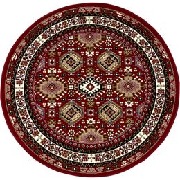 Teppich OTTO HOME, H:7mm &Oslash;:180cm, rot, Kunstfaser, Wohnzimmer, Teppiche, "Diantha", Orient-Optik, Teppich mit Bord&uuml;re, Kurzflor, elegant, weich