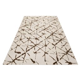 Teppich Esprit, B:160cm H:12mm L:225cmcreme beige, Polyester, Wohnzimmer, Teppiche, "Solveig", Kurzflorteppich, gewebt, geometrisch, modern, trendig,