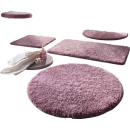 HEINE HOME unisex Badgarnitur mauve, Gr&ouml;&szlig;e 47x50 cm + 45x50 cm - Deckelbezug + WC Vorlage ohne Ausschnitt