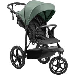 hauck Kinder Dreirad-Kinderwagen "Runner 3, Jungle Green", gr&uuml;n, Kinderwagen, mit XXL-Luftr&auml;dern u. Handbremse; bis 22 kg belastbar