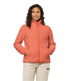 Jack Wolfskin Damen Fleecejacke "HIGH CURL JACKET W", orange, Gr. XXL, Fleece, Obermaterial: 100% Polyester, Jacken, mit Taschen