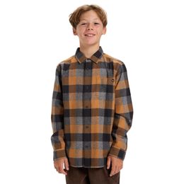 Quiksilver Jungen Langarmshirt "Motherfly Plaid"almond motherfly check, Gr. 12, Obermaterial: 100% Walkfrottier;, Shirts