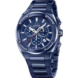 Jaguar Herren Chronograph "Executive"blau, Armbanduhren, Quarzuhr, Armbanduhr, Herrenuhr, Swiss Made, Edelstahlarmband, analog