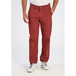 LINDBERGH Herren Chinos "Chino Relaxed Loose Fit", rot, Gr. 30, unifarben, Obermaterial: 98% Baumwolle, 2% Elasthan, Hosen