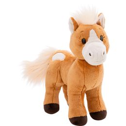 Nici Kinder Kuscheltier "Farm Friends, Pferd braun Holly K. Pony, 27 cm stehend"braun, B:10cm H:27cm L:27cm, Pl&uuml;schfiguren, enth&auml;lt recyceltes