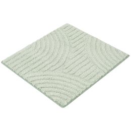 Badematte OTTO HOME, H:15mmsalbei, Polyester, Badematten, "Ognon, Scandi, Boho, modernes Muster", Badteppich, Uni Farben, Hoch-Tief-Effekt