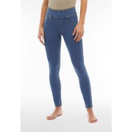 Freddy Damen Shapingleggings "NOW SKINNY YOGA", blau, Gr. XS, Web, Obermaterial: 84% Baumwolle, 16% Elasthan, Hosen, mit Lifting & Shaping Effekt und