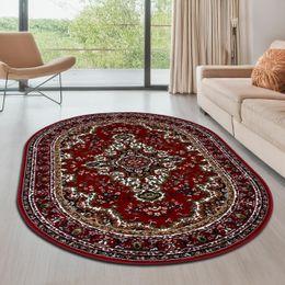 Teppich OTTO HOME, B:160cm H:7mm L:230cm, rot, Jute, Kunstfaser, Wohnzimmer, Teppiche, "Oriental, Made in Belgium", Orient-Optik, mit Bord&uuml;re,