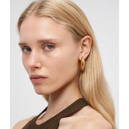 Damen Paar Creolen "Schmuck Geschenk Edelstahl Ohrringe Organics", Edelstahl, gold, Liebeskind Berlin, Edelstahl, Ohrringe