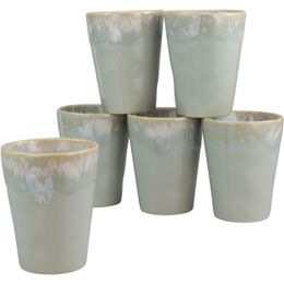 Creatable Becher "Kaffeebecher Gespresso", 6 Stk., grau, Trinkgef&auml;&szlig;e, 36 cl, Tassen Set, 6-teilig, Made in Europe