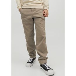 Jack & Jones Jungen Chinos "JPSTMARCO bequem, kombinierbar, mittlere Taille"beige, Gr. 146, JACK & JONES JUNIOR, unifarben, Web, Obermaterial: 98% Baumwolle, 2%