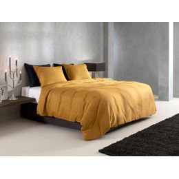 Bettw&auml;sche ZO HOME, gold, Mako-Satin, Obermaterial: 100% Baumwolle, Bettw&auml;sche, "Zohome Baumwolle Mako-Satin Bettw&auml;sche Satinado", Bettw&auml;sche aus