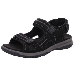 Rohde Damen Outdoorsandale "PALERMO", Gr. 42, schwarz, Nubukleder, Schuhe, Outdoorsandale, Sommerschuh, Urlaubschuh, Klettschuh mit Softfu&szlig;bett