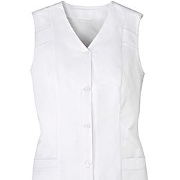 Classic Basics Damen Kochsch&uuml;rze, wei&szlig;, Gr. 48, Baumwollmischung, Kunstfaser, Polyester, Sch&uuml;rzen
