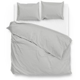 Bettw&auml;sche ZO HOME, grau, Mako-Satin, Obermaterial: 100% Baumwolle, Bettw&auml;sche, "Zohome Baumwolle Mako-Satin Bettw&auml;sche Satinado", Bettw&auml;sche aus