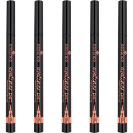 Essence Damen Eyeliner "eyeliner pen extra long-lasting", schwarz, Augen-Kosmetika, mit feiner Pinselspitze