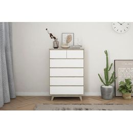 M&ouml;bilia Kommode M&Ouml;BILIA, B:80cm H:118cm T:40cm, wei&szlig;, MDF, Schlafzimmer, Sideboards, "Delea"
