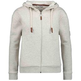 Ragman Damen Sweatjacke, grau, Gr. S, 65% Cotton 35% Polyester, Sweatjacken