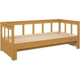 Daybett OTTO HOME, beige, Daybetten, ""AIRA" Kinderbett, G&auml;stebett, Skandi- Design, Schublade optional", mit ausziehbarer Liegefl&auml;che, ideal f&uuml;rs