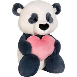 Nici Kinder Kuscheltier "Love Panda mit Herz, 50 cm schlenkernd", schwarz, B:23cm H:50cm L:21cm, Pl&uuml;schfiguren, enth&auml;lt recyceltes Material
