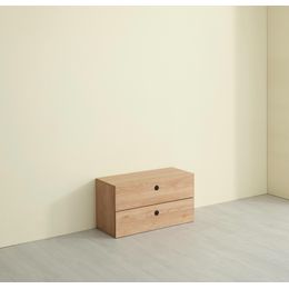 M&ouml;bilia Schubkasten M&Ouml;BILIA, B:80cm H:44cm T:32cm, beige, MDF, Schubladen, Griffe und Laufschienen aus Metall