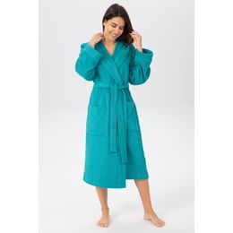 Unisex-Bademantel OTTO HOME, L:120cm, blau, Baumwolle, Hausm&auml;ntel, "Sanremo, ideal f&uuml;r Sauna & Spa, Hotelbademantel, Morgenmantel", mit Taschen,