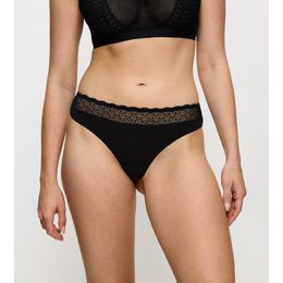 Triumph Damen String "Feel of Modal", Gr. M, schwarz, Single Jersey, Obermaterial: 92% Polyamid, 8% Elasthan, Unterhosen, mit Spitze, flachen N&auml;hten