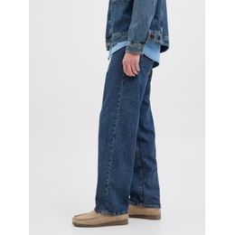 Jack & Jones JACK & JONES Herren Relax-fit-Jeans "JJIALEX JJORIGINAL SQ 738", blau, Gr. 29, Abriebeffekte, Denim/Jeans, Obermaterial: 100% Baumwolle, Jeans,