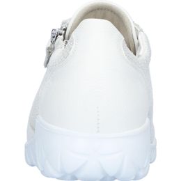 Waldl&auml;ufer WALDL&Auml;UFER Damen Schn&uuml;rschuh "HAVY", Gr. 6wei&szlig;, silberfarben, Nappaleder, Textil, Schuhe, Sneaker, Halbschuh, Freizeitschuh in Komfortweite H (= sehr