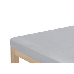 Spannbettlaken OTTO HOME, B:200cm L:200cmhellgrau, Microfaser-Jersey, Obermaterial: 100% Polyester, Bettlaken, "Topper Basic, in Gr. 90x200, 140x200