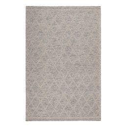 Teppich Esprit, B:140cm H:8mm L:200cmwollwei&szlig;, Schurwolle, Wohnzimmer, Teppiche, "Amy", Wollteppich, handgewebt, kurzflor, nat&uuml;rlich, geometrisch,