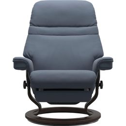 Relaxsessel stressless, B:79cm H:103cm T:78cm, blau, Leder BATICK: BATICK ist ein leicht korrigiertes, durchgef&auml;rbtes und genarbtes M&ouml;belleder, bei