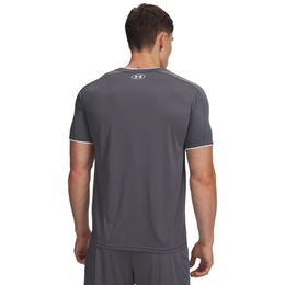 Under Armour Herren Trainingsshirt "UA M CHALLENGER TRAIN SS"castlerock,, wei&szlig;, Gr. L, Obermaterial: 100% Polyester, Shirts, f&uuml;r Fu&szlig;ball und