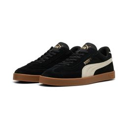 Puma Damen Sneaker "CLUB II ERA SUEDE", Gr. 38,5, schwarz, Leder, Schuhe, f&uuml;r aktiven Alltag, mit SOFTFOAM+ Einlegesohle, mit Gummilaufsohle