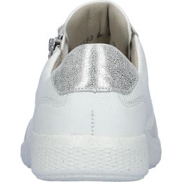 Waldl&auml;ufer WALDL&Auml;UFER Damen Sneaker "K-IRA Soft", Gr. 6,5wei&szlig;, silberfarben, Nappaleder, Nubukleder, Textil, unifarben mit Farbeinsatz, Basic, Schuhe,