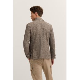 Bugatti Herren Sakko "Modern Fit", braun, Gr. 56, Minimalmuster, 38% Baumwolle, 38% Wolle, 24% Polyester, Sakkos, Jersey mit Stretch mit Klein-Dessin
