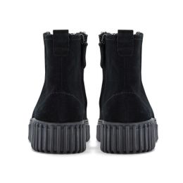 Clarks Damen Winterboots "Torhill Cozy", Gr. 37,5, schwarz, Veloursleder, Schuhe, Plateauboots mit modischer Ziernaht