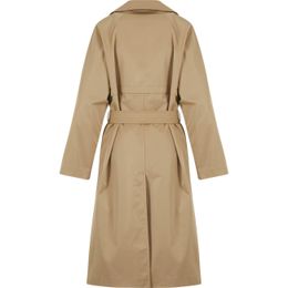 Urban Classics Damen Winterjacke "Urban Classics Ladies Trenchcoat", beige, Gr. S, unifarben, 100% Polyester, Jacken