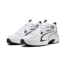 Puma Damen Sneaker "MILENIO TECH_", Gr. 44,5, schwarz-wei&szlig;, Synthetik, Textil, Schuhe, mit Schn&uuml;rung, leicht profiliert, aus Textil und Synthetik