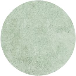 Teppich OTTO HOME, H:35mm &Oslash;:140cm, gr&uuml;n, Kunstfaser, Wohnzimmer, Teppiche, "Desner, Hochflor Teppiche", Mikrofaser, weich, flauschig, Wohnzimmer,