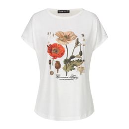 CLOUD 5IVE Damen T-Shirt "CLOUD 5IVE T-Shirt Flower Print"wei&szlig;, Gr. XS, bedruckt, 95% Polyester, 5% Elasthan, Shirts