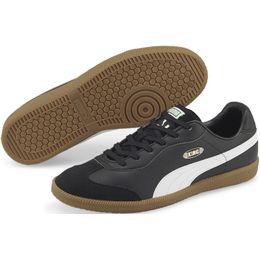 Puma Damen Sneaker "KING 21 IT", Gr. 47, schwarz-wei&szlig;, Synthetik, Schuhe, mit Schn&uuml;rung, leicht profilierte Gummi-Laufsohle
